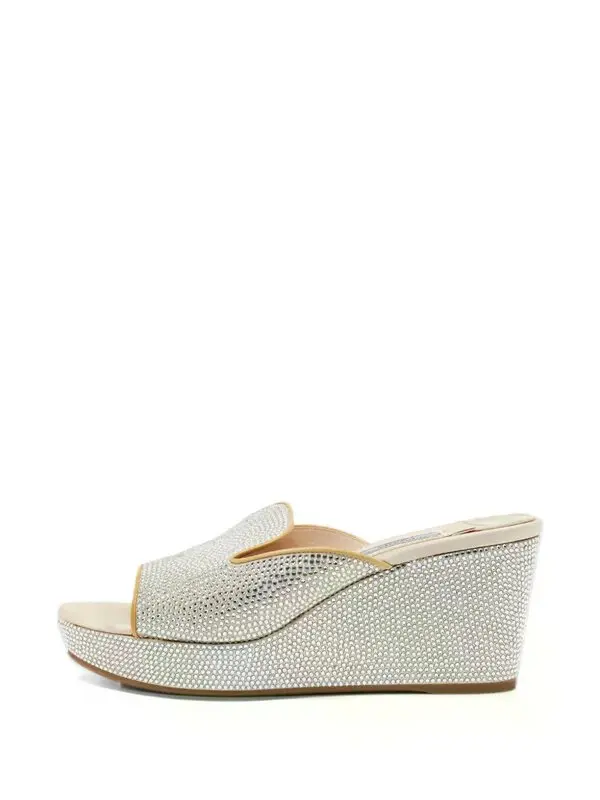 Prada Crystal-embellished Wedge Sandals