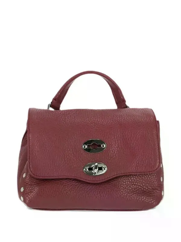 ZANELLATO Postina Stud-embellished Leather Shoulder Bag - Red