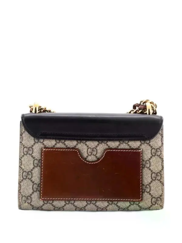 Gucci Padlock Shoulder Bag Gg Coated Canvas And Leather Small Crossbody Bag