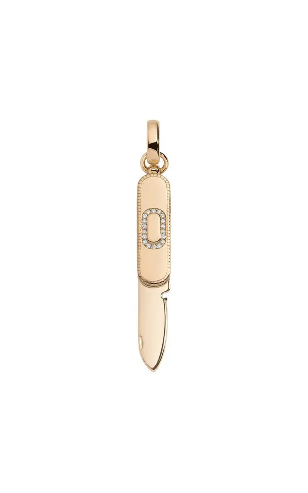 MINED AND FOUND 14k Yellow And Diamond 'balance' Pocketknife Pendant