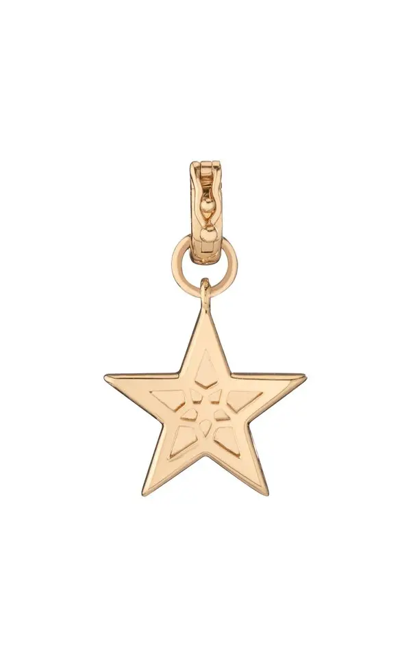 MINED AND FOUND 14k Yellow And Diamond Lucky Star Pendant