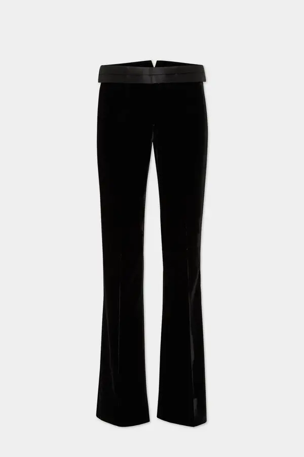 Dsquared2 Velvet Chic Tailored Bob Trousers - Black
