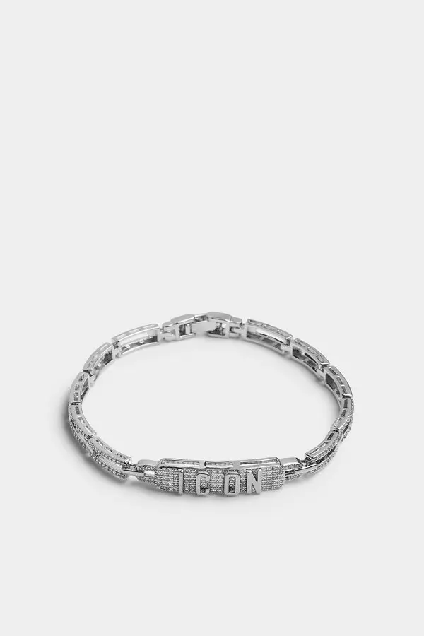 Dsquared2 Icon Clubbing Bracelet - Silver