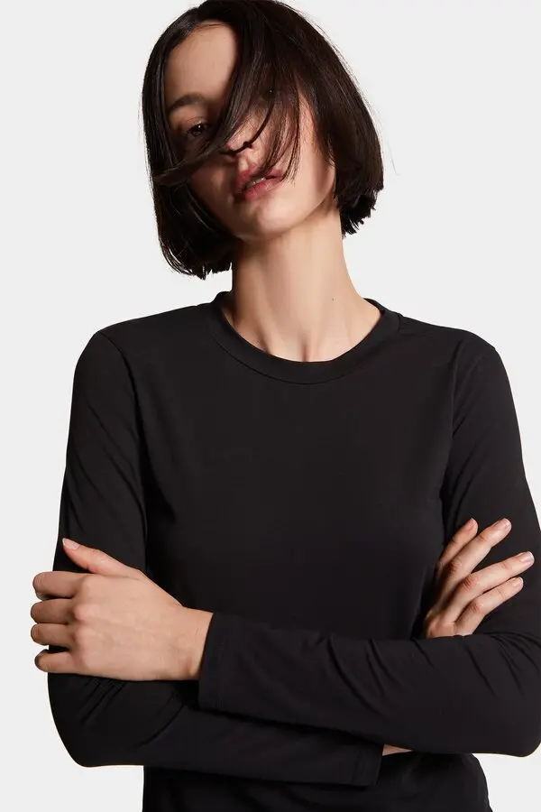 Dsquared2 Underwear Tulle Long Sleeves T-shirt