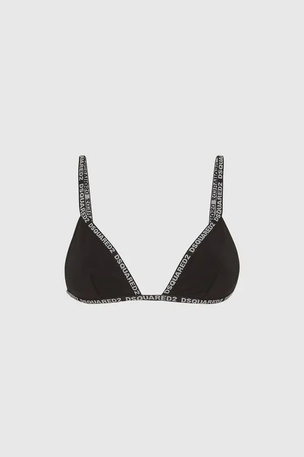Dsquared2 Logo Cotton Triangle Bra