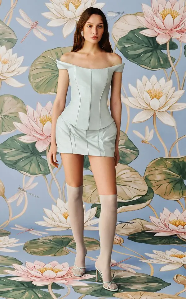 BALYKINA Padded Taffeta Mini Skirt