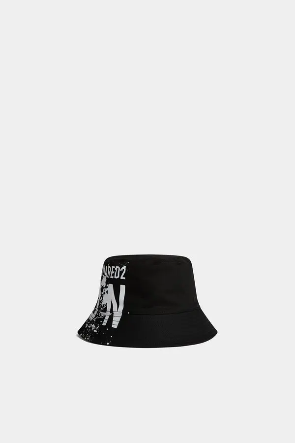 Dsquared2 Icon Splash Bucket Hat - Black