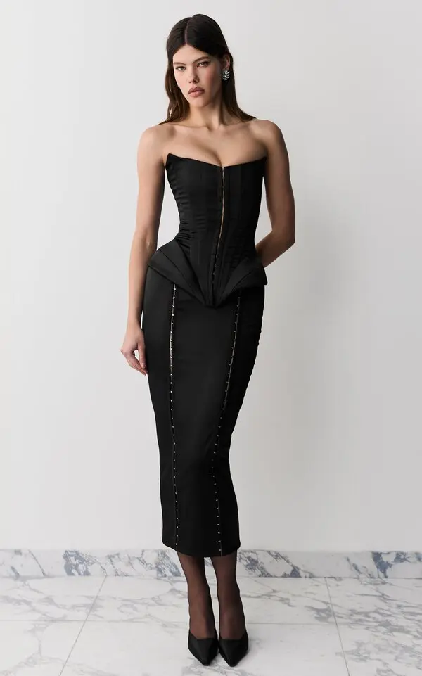 BALYKINA Soft Satin Corset With Hooks