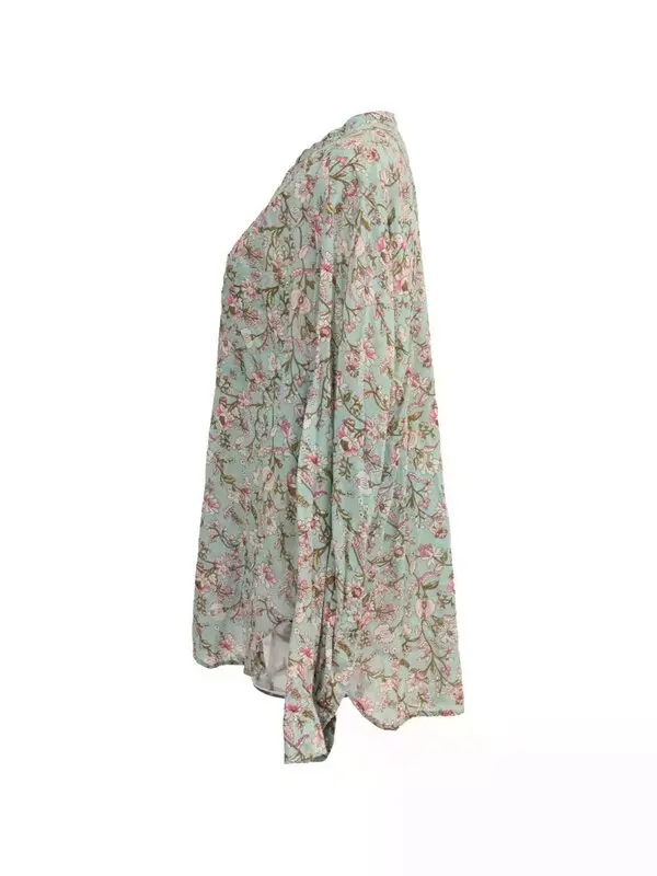 ISABEL MARANT VINTAGE Floral-print Band-collar Blouse