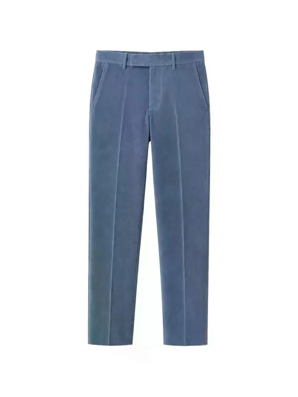 Zegna Corduroy-effect Pressed-crease Trousers