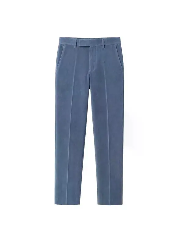 Zegna Corduroy-effect Pressed-crease Trousers