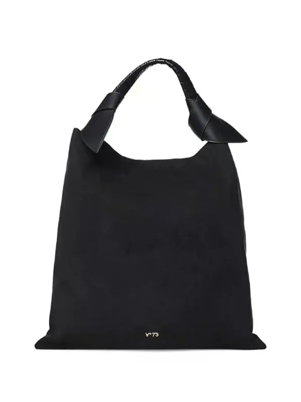 V°73 Suede-effect Knotted Shoulder Bag