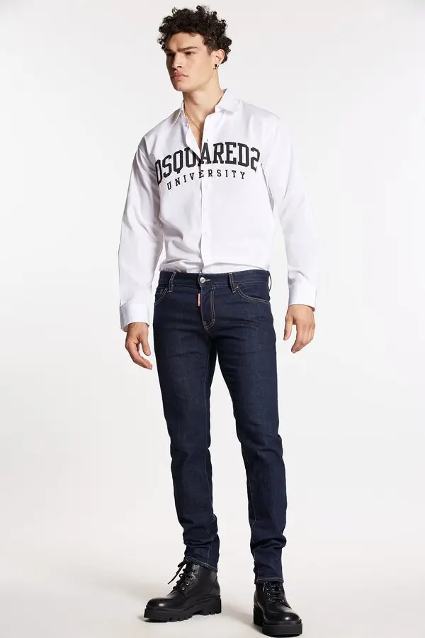 Dsquared2 Dark Rinse Wash Slim Jeans - Blue