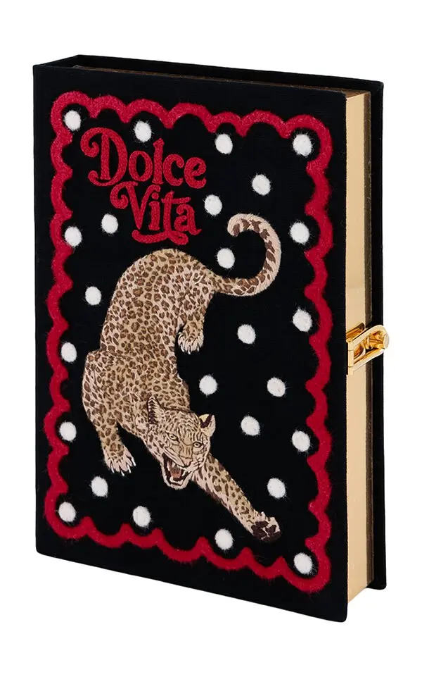 OLYMPIA LE-TAN X Juliette Longuet La Dolce Vita Book Clutch - Black