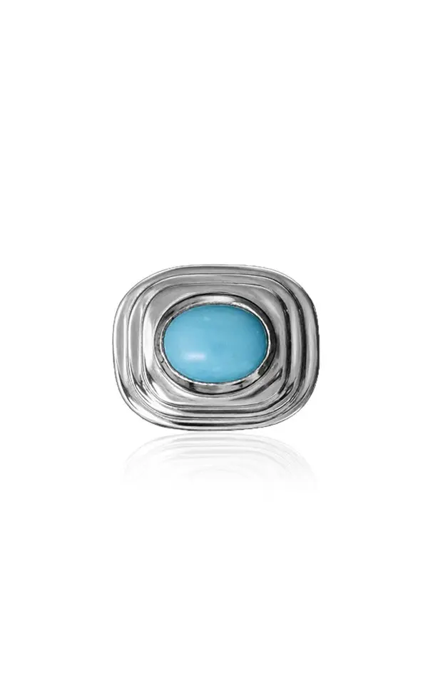 Le Sundial Turquoise Deco Ring - Blue