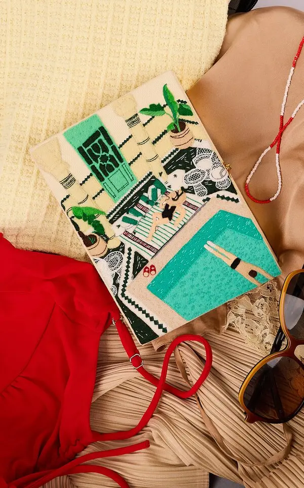 OLYMPIA LE-TAN A Summer In The Medina Book Clutch - Multi