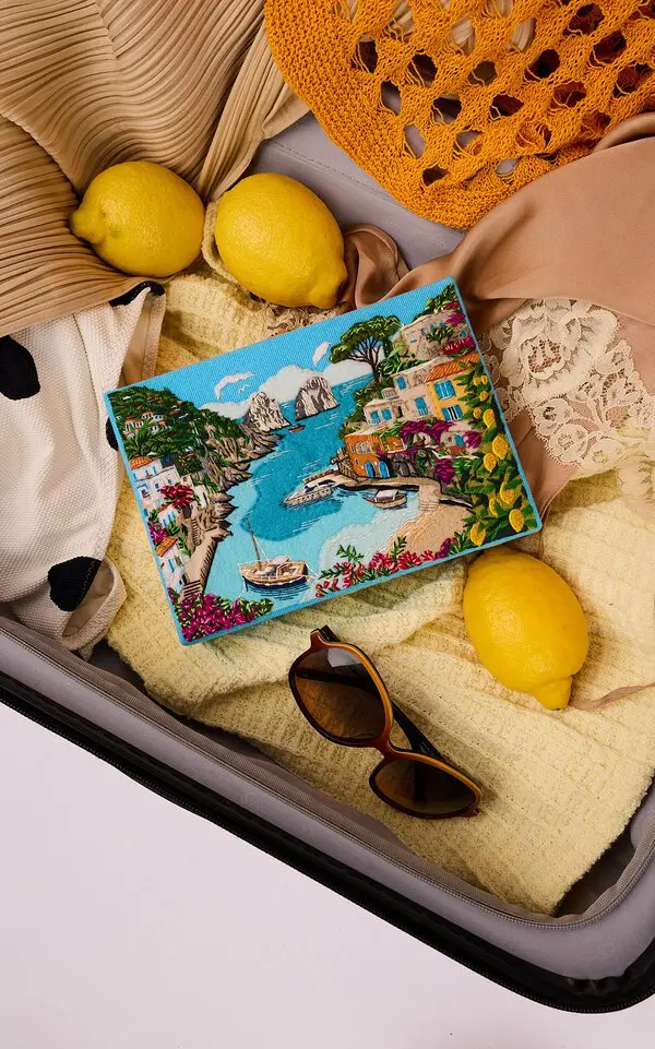 OLYMPIA LE-TAN Postcard From Capri Book Clutch - Multi