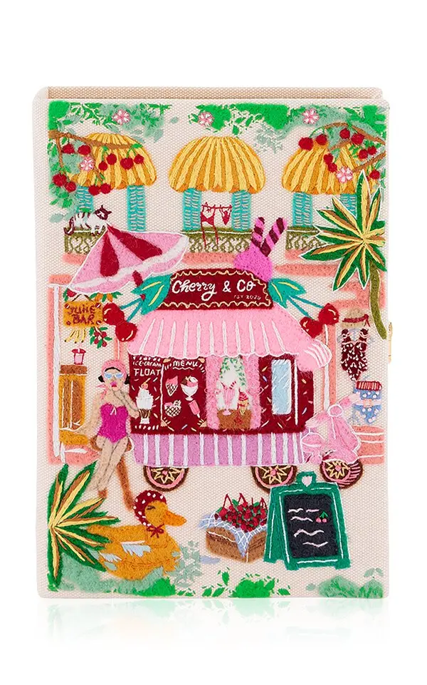 OLYMPIA LE-TAN Cherry & Co. Book Clutch - Multi