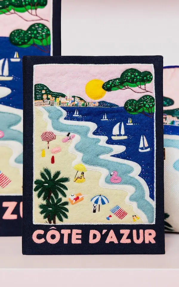 OLYMPIA LE-TAN Côte D'azur Plage Book Clutch - Multi