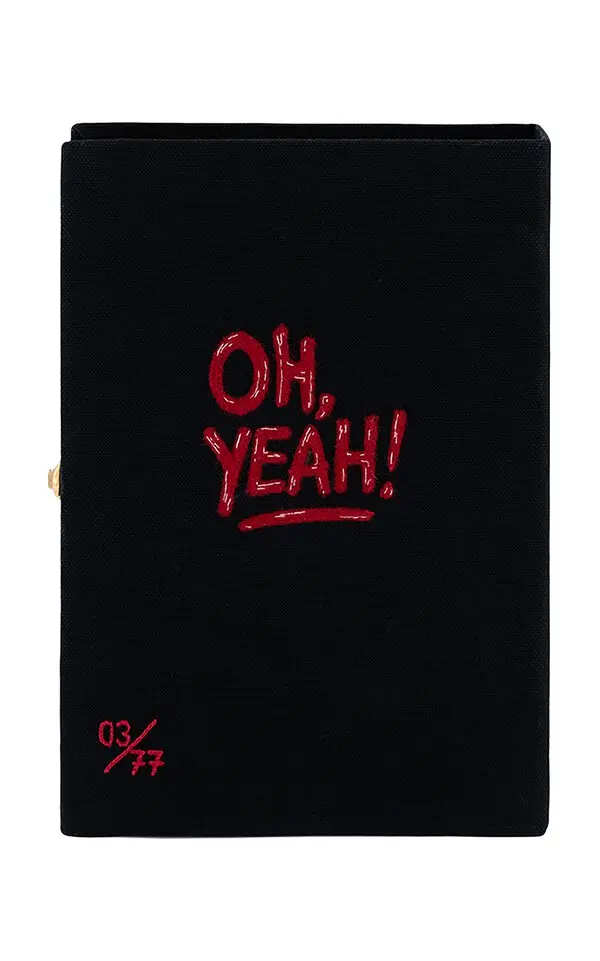 OLYMPIA LE-TAN Rock And Roll Book Clutch - Black