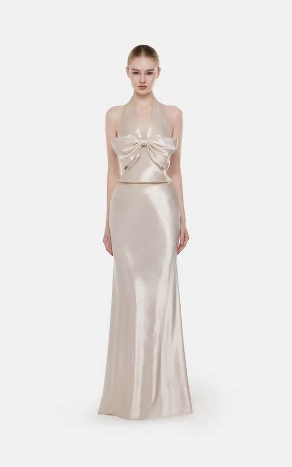 MONTSAND Satin Maxi Skirt