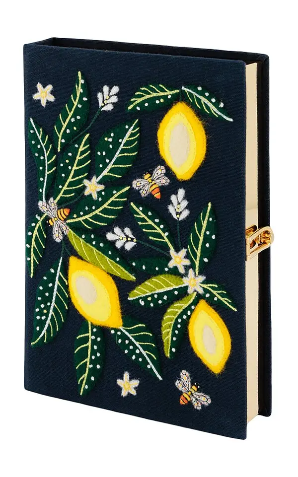 OLYMPIA LE-TAN La Dolce Vita Book Clutch - Black
