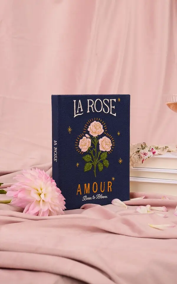 OLYMPIA LE-TAN La Rose Book Clutch - Navy