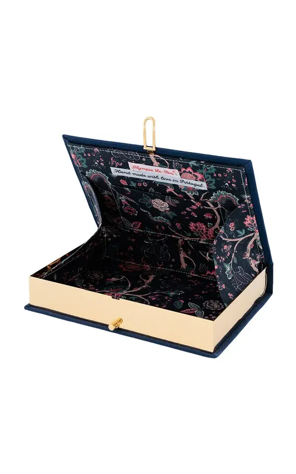 OLYMPIA LE-TAN La Rose Book Clutch - Navy