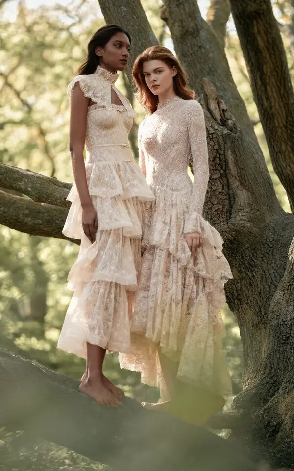 MONTSAND Tiered Cape Maxi Dress