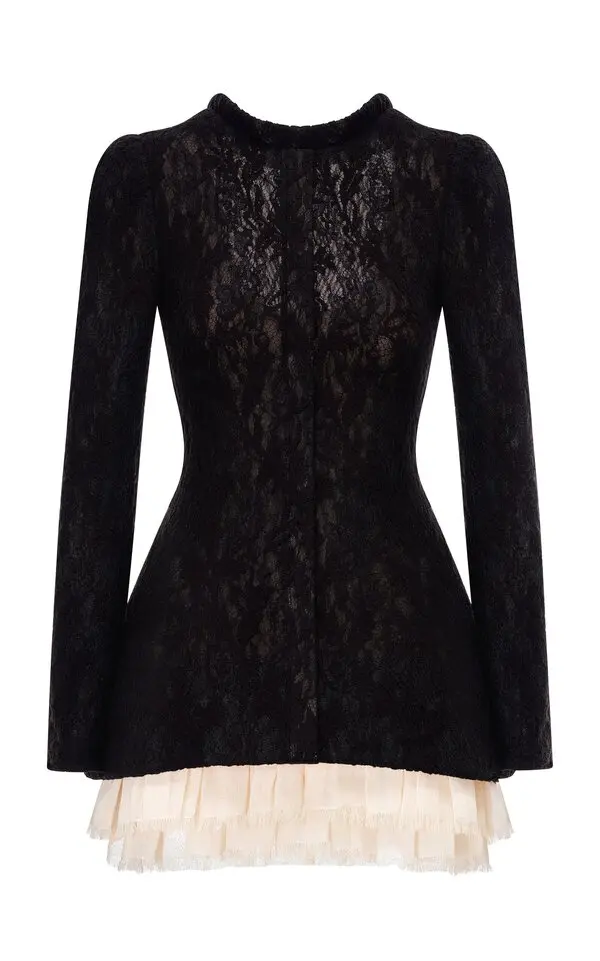 MONTSAND Open Scoop Wool-blend Mini Dress