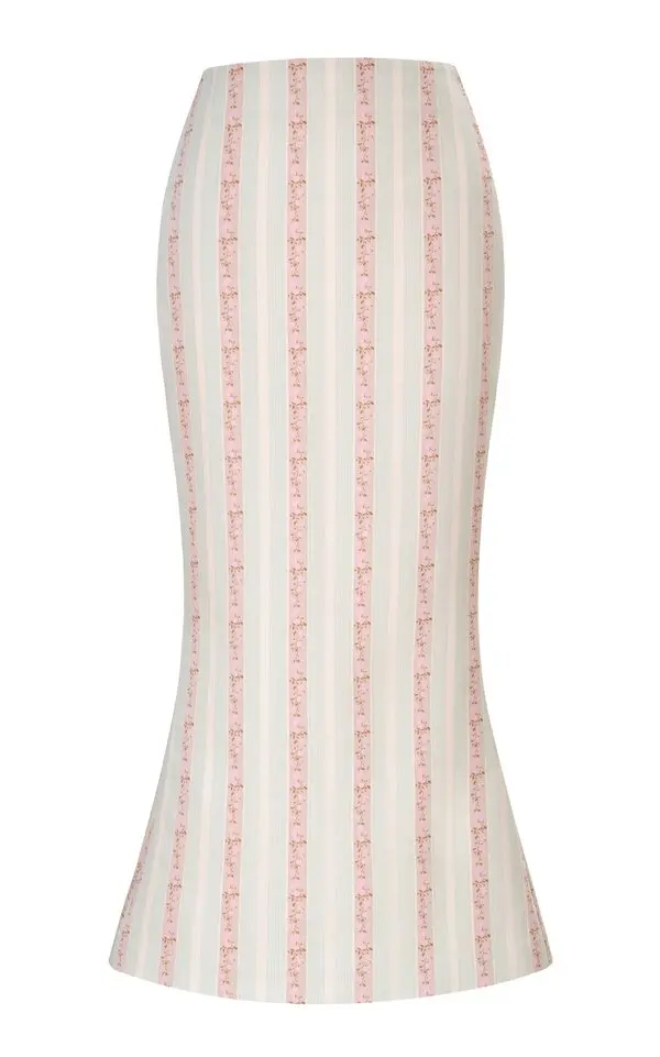 MONTSAND Striped Mermaid Midi Skirt
