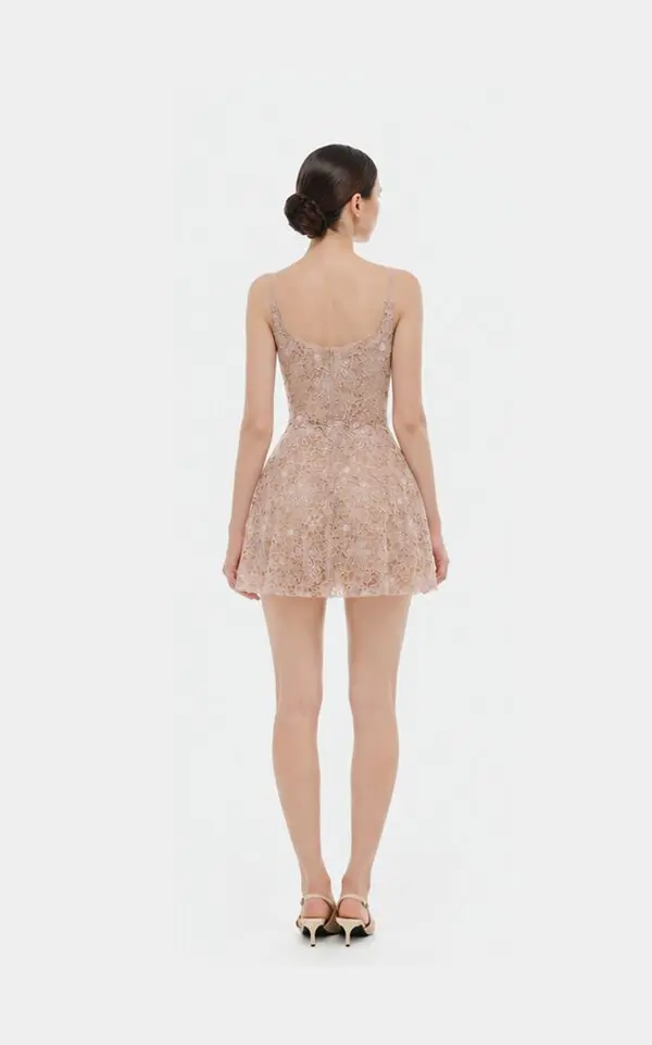 MONTSAND Flower Lace Mini Dress