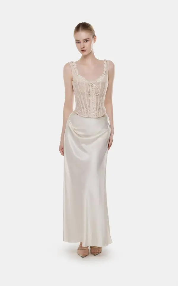 MONTSAND Lace Off-shoulder Corset Top