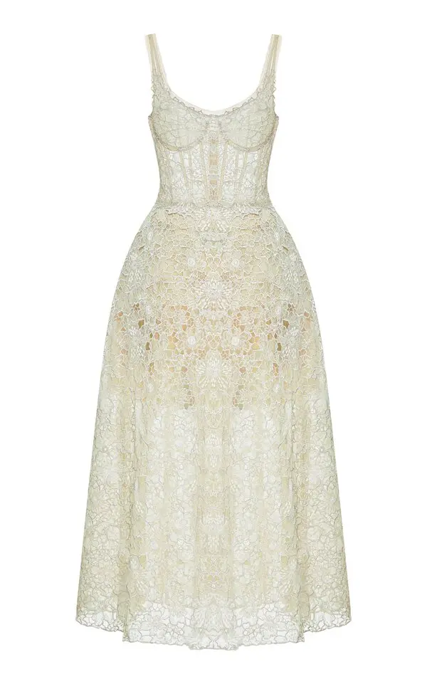 MONTSAND Flower Lace Maxi Dress