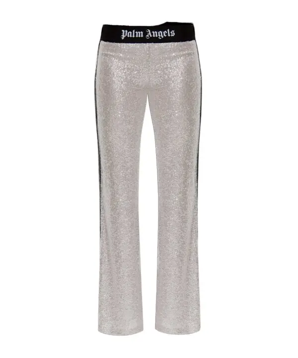 Palm Angels Sequin Embellished Trousers - Gray