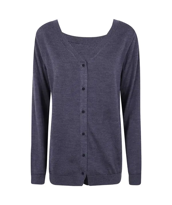 SEMICOUTURE V-neck Long-sleeve Knit Cardigan