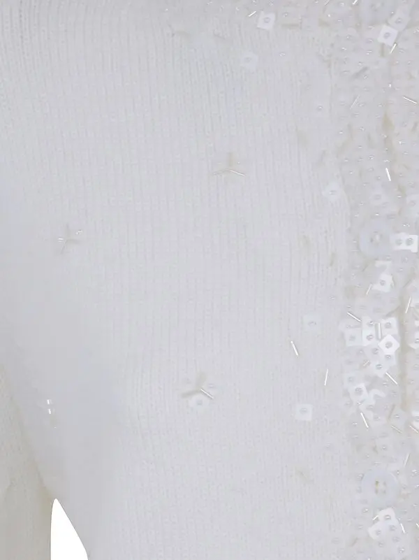 SEMICOUTURE Gipsy Sequin-embellished Bead-detail Cardigan