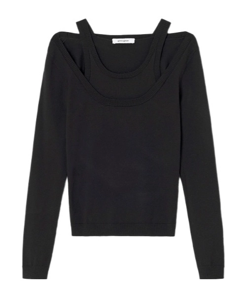Gimaguas Toile Layered Neck Knitted Sweater