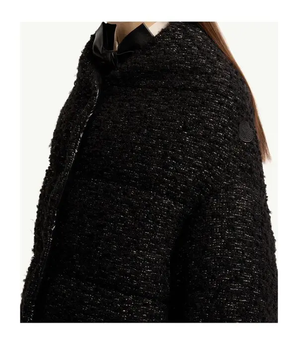 Moncler Wool Blend Tweed Cape