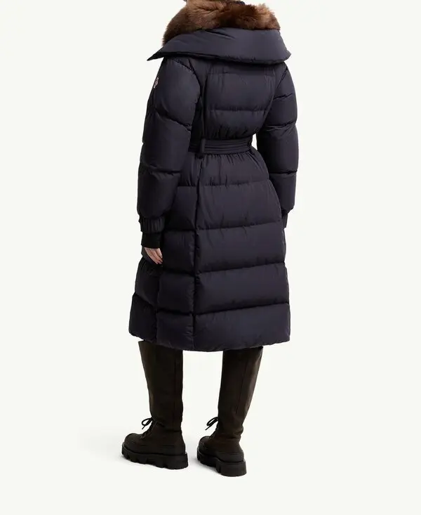Moncler Gelisette Shearling-trimmed Long Down Jacket