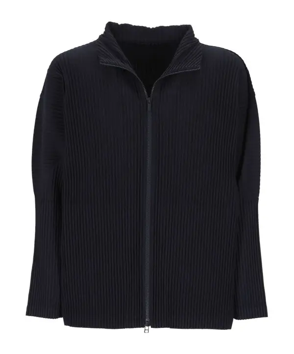 Issey Miyake Pleated Casual Jacket - Black