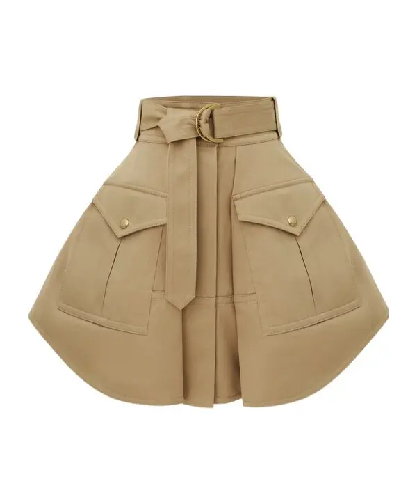 Zimmermann Clash Drill Utility Mini Skirt