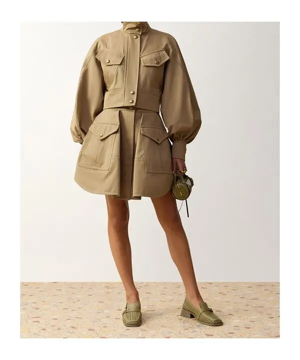 Zimmermann Clash Drill Utility Mini Skirt