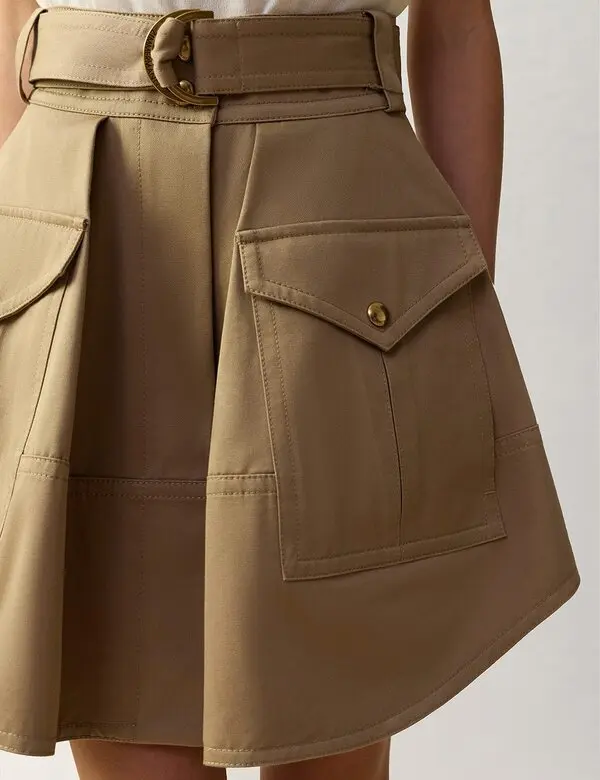 Zimmermann Clash Drill Utility Mini Skirt