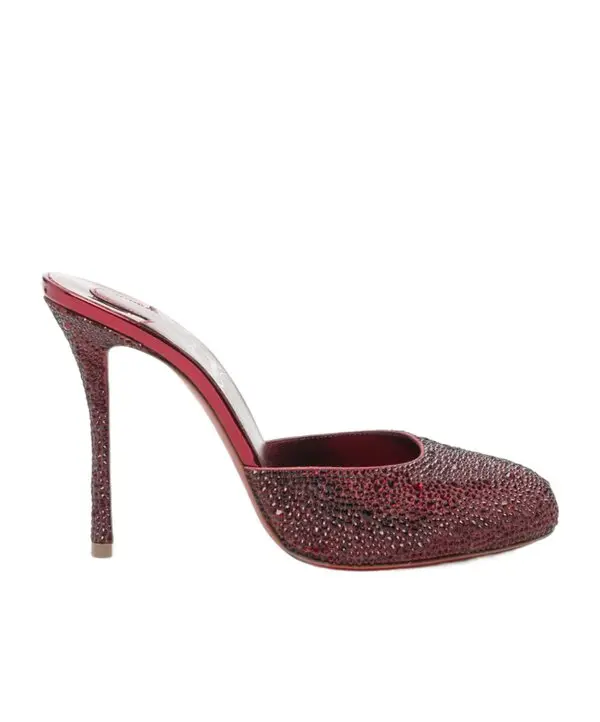 CHRISTIAN LOUBOUTIN Crystal-embellished Heeled Mules