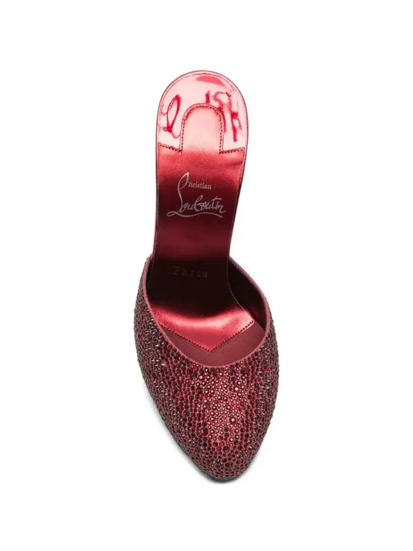 CHRISTIAN LOUBOUTIN Crystal-embellished Heeled Mules