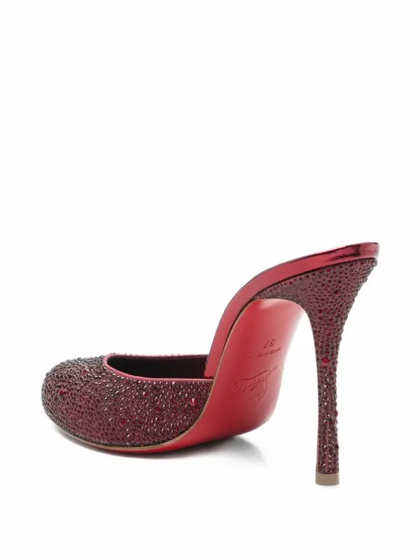 CHRISTIAN LOUBOUTIN Crystal-embellished Heeled Mules