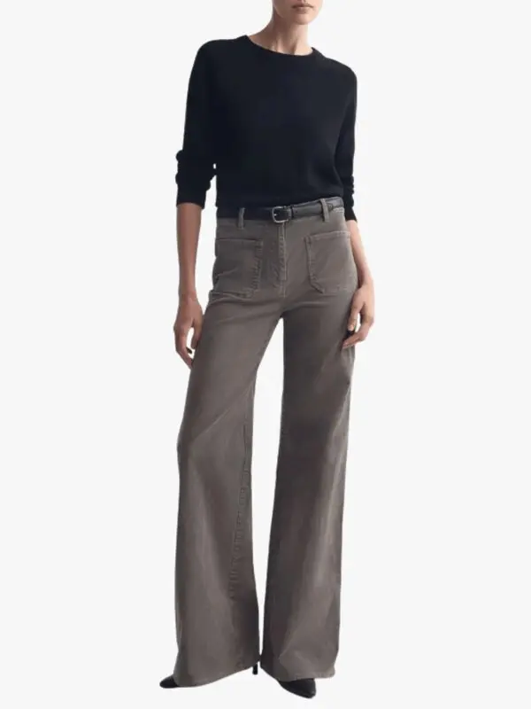 NILI LOTAN High-waisted Corduroy Wide-leg Trousers