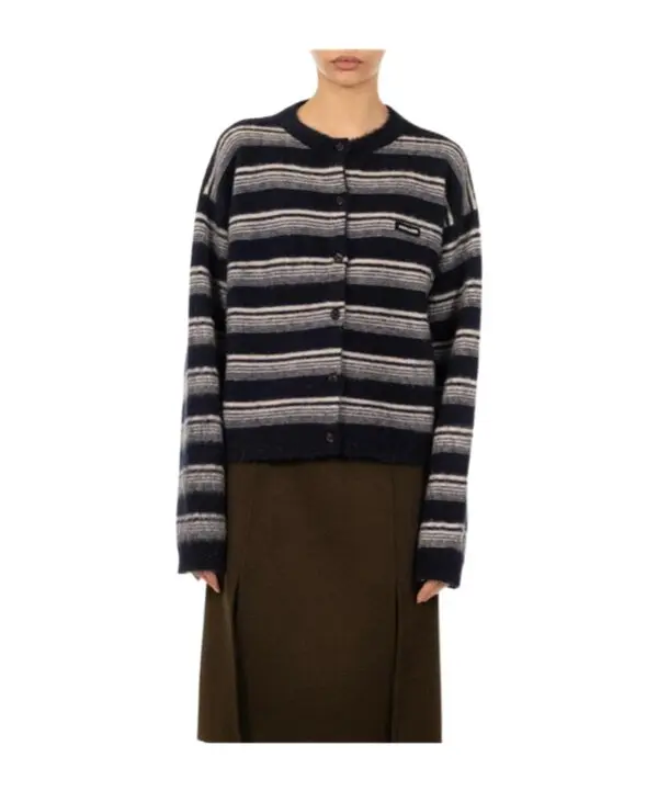 Miu Miu Striped Cardigan Sweater