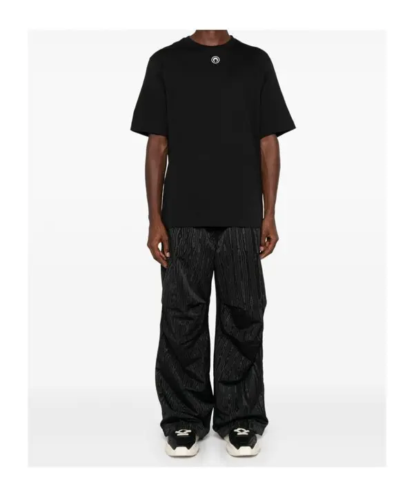 MARINE SERRE Embroidered Logo Short Sleeve Tee